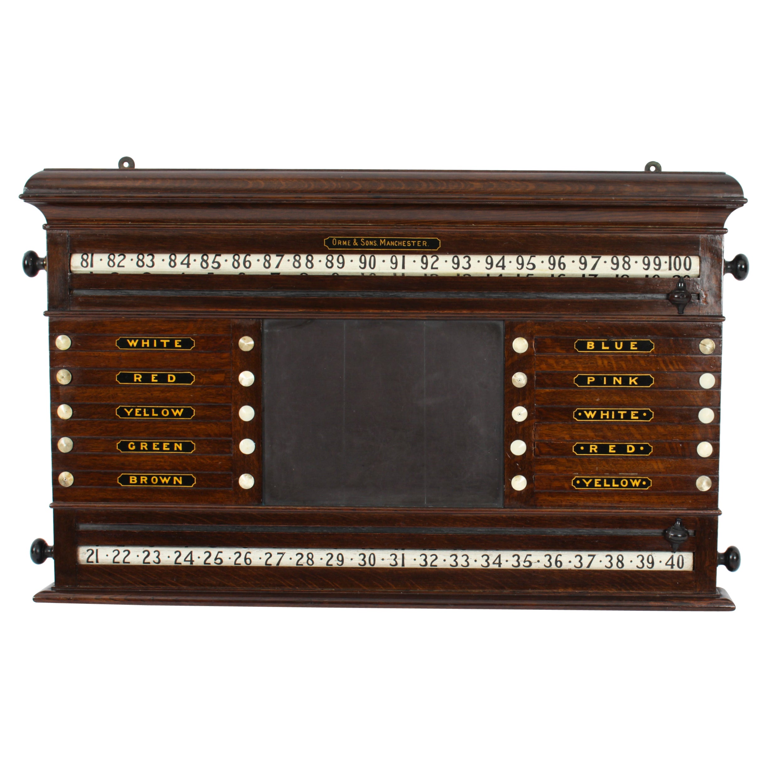 Antique Victorian Oak Snooker Score Board by Orme and Sons 19th C at ...