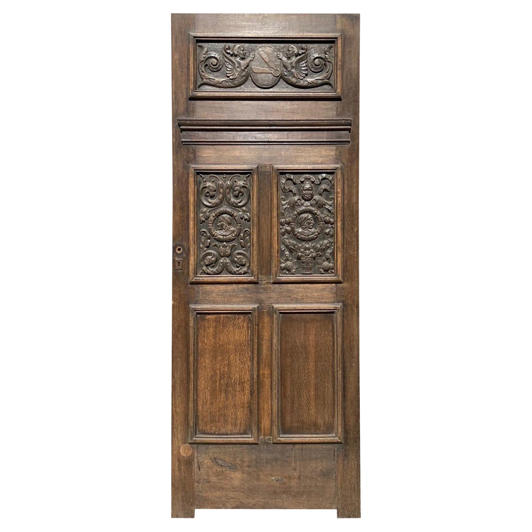 Reclaimed English Jacobean Style Oak Door at 1stDibs