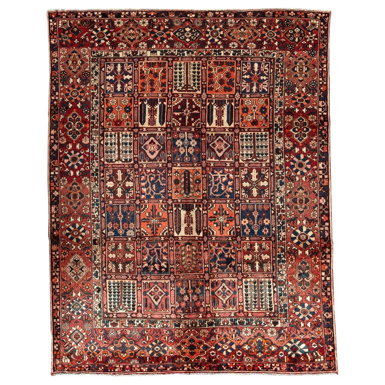 Traditional Handwoven Luxury Semi Antique Persian Wool Multi / Red For ...
