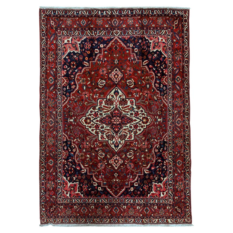 Traditional Handwoven Luxury Wool Semi Antique Persian Red / Red For ...