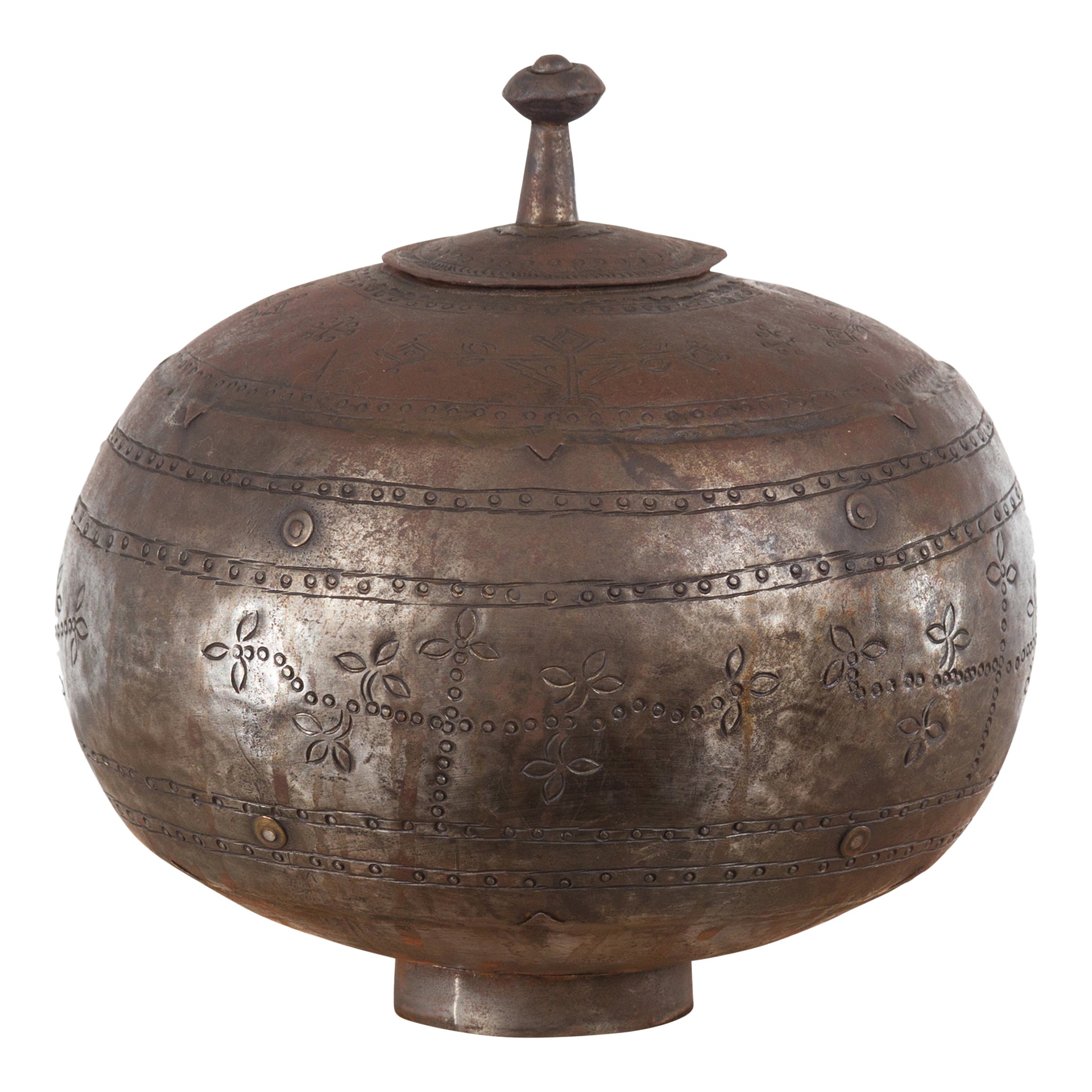 Oversized Mughal Indian Brass Bottle Urn For Sale at 1stDibs