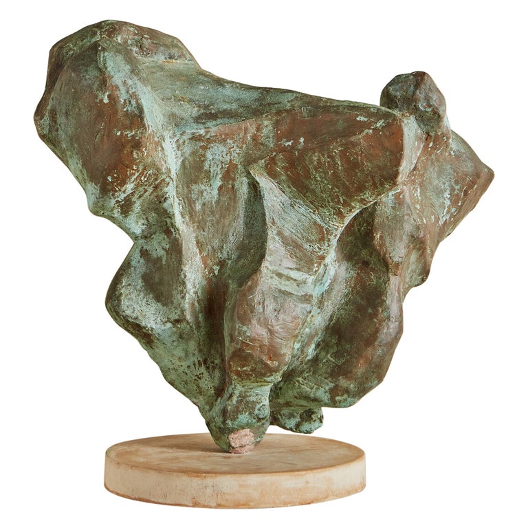 Bronze Effect Large Sculpture on Rotating Base at 1stDibs