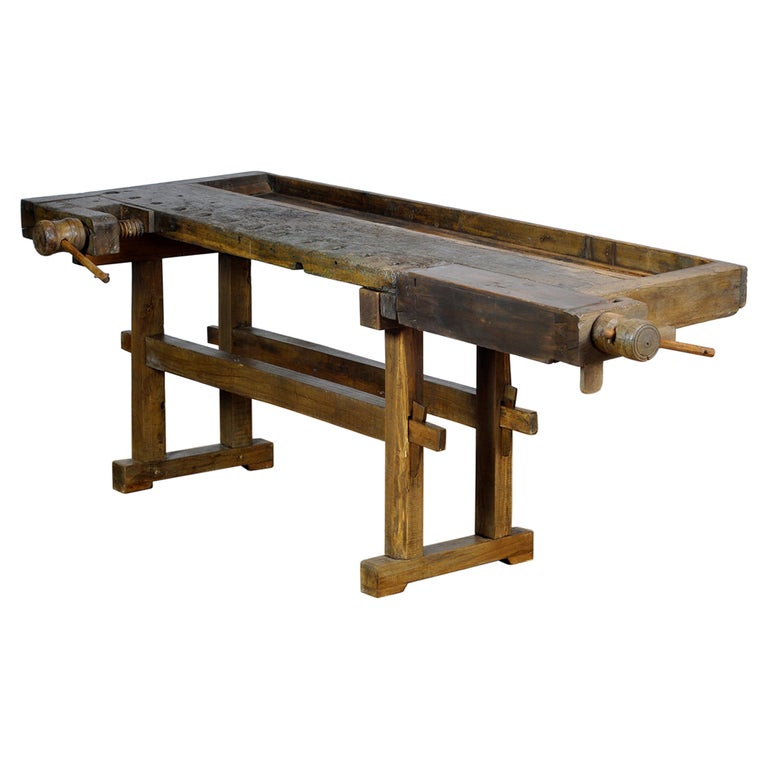 Antique Carpenters Oak Workbench, Circa 1910 at 1stDibs