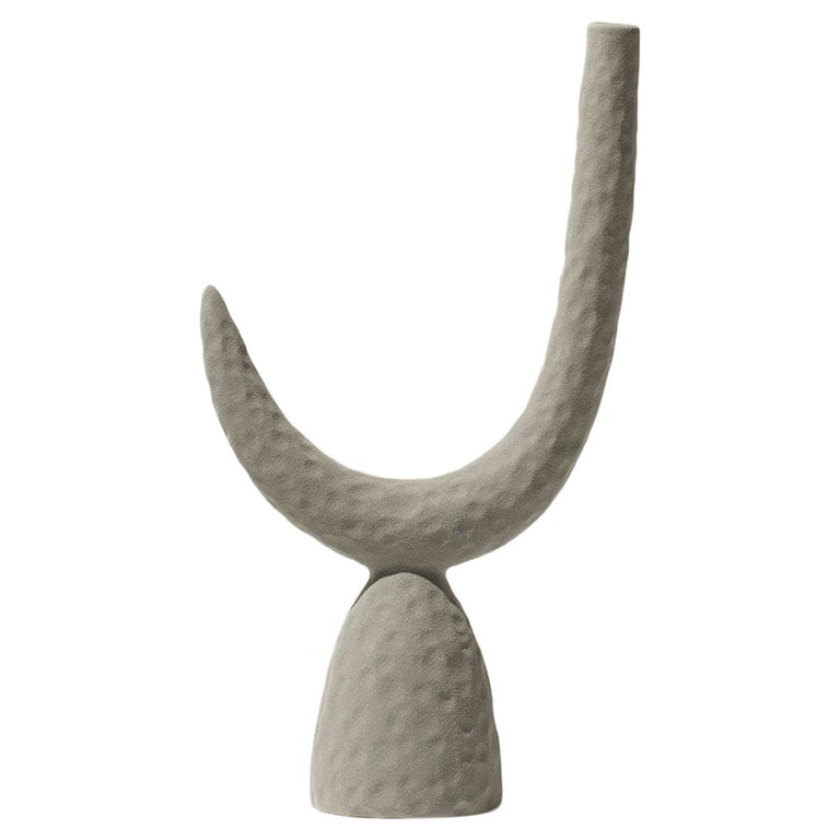 21st Century Light Grey Candlestick by Ceramica Gatti, designer A ...