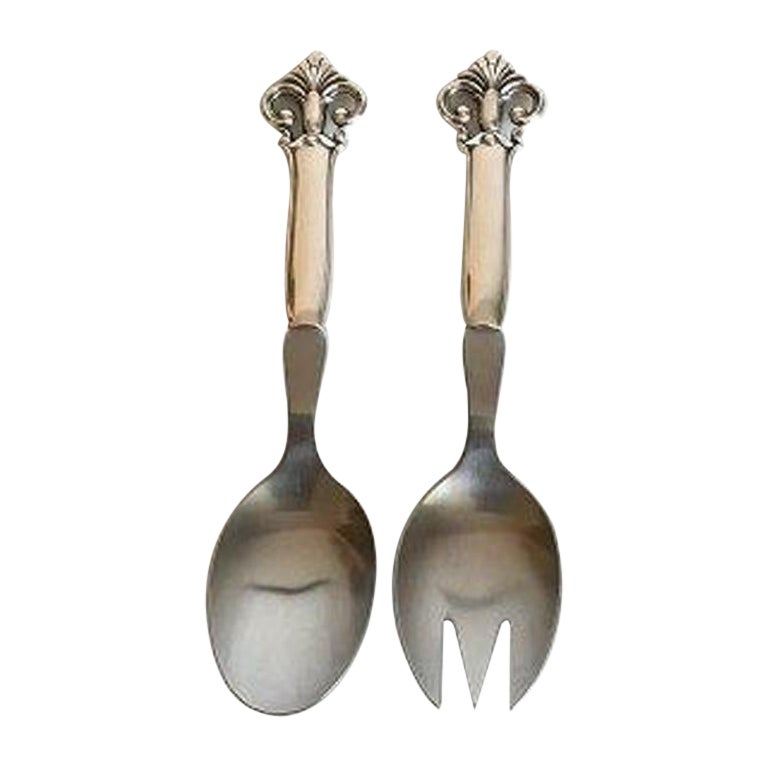 Evald Nielsen Number 32 Salad Set in Silver and Stainless Steel For ...