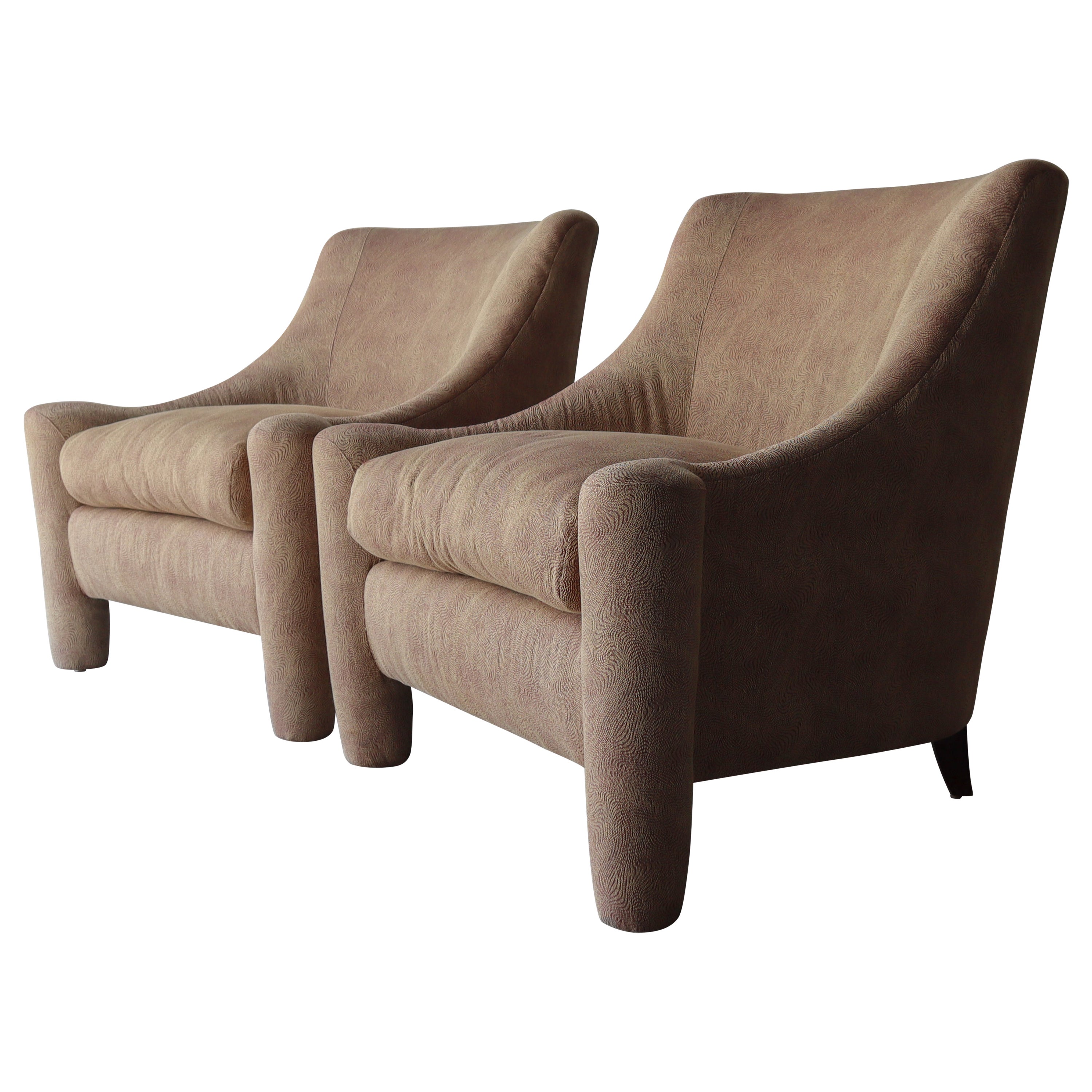 Oversize Pair of Partners Saucer Chairs at 1stDibs