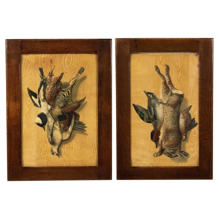 Pair of Rustic Adirondack Game Bird Prints For Sale at 1stDibs