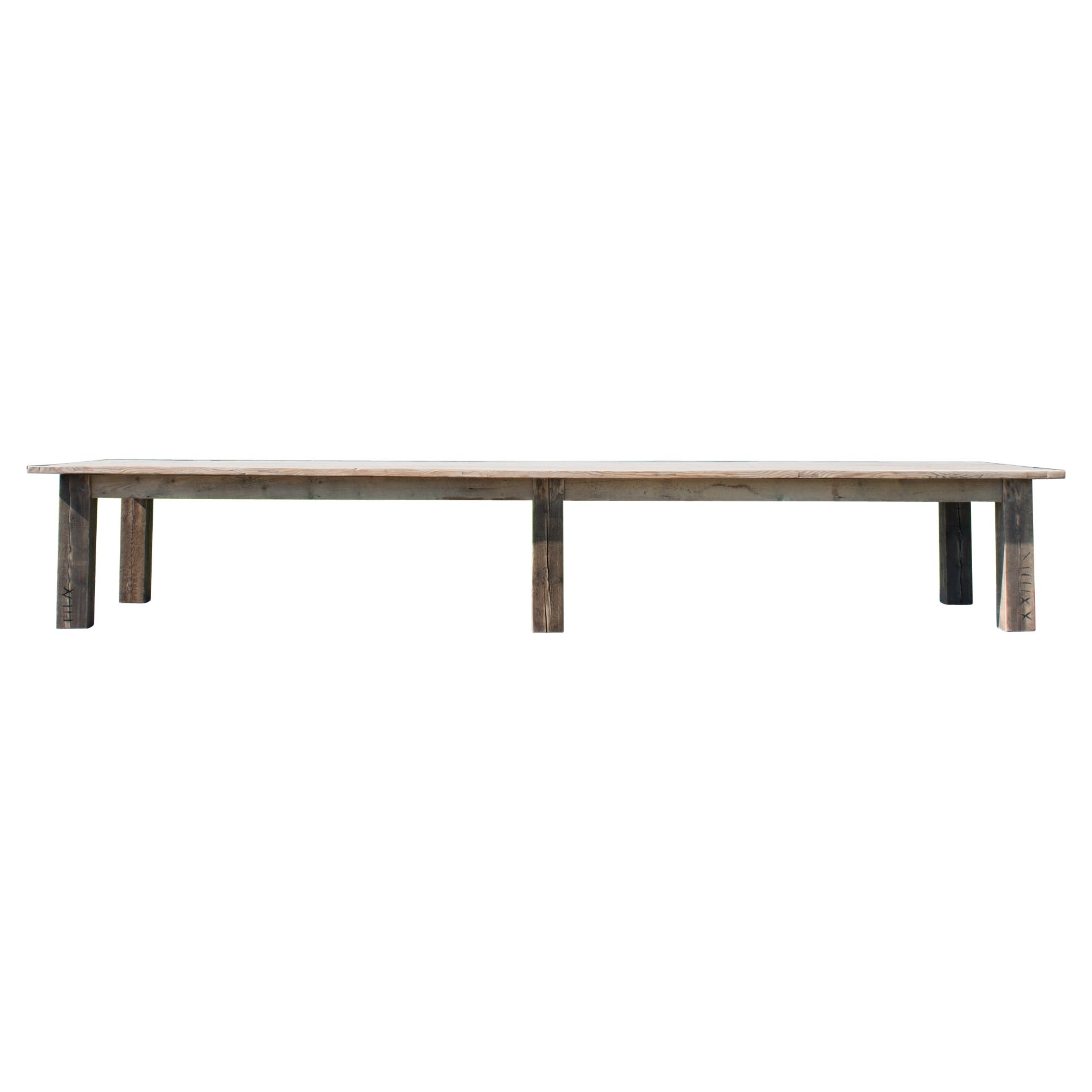 Primitive Possum Belly Baker's Table at 1stDibs