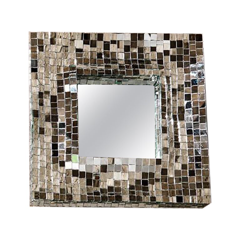 Large Square Oyster Stick Mirror at 1stDibs