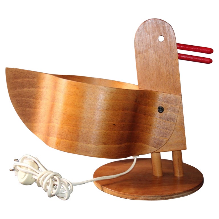 Wooden Seagull Lamp For Sale at 1stDibs