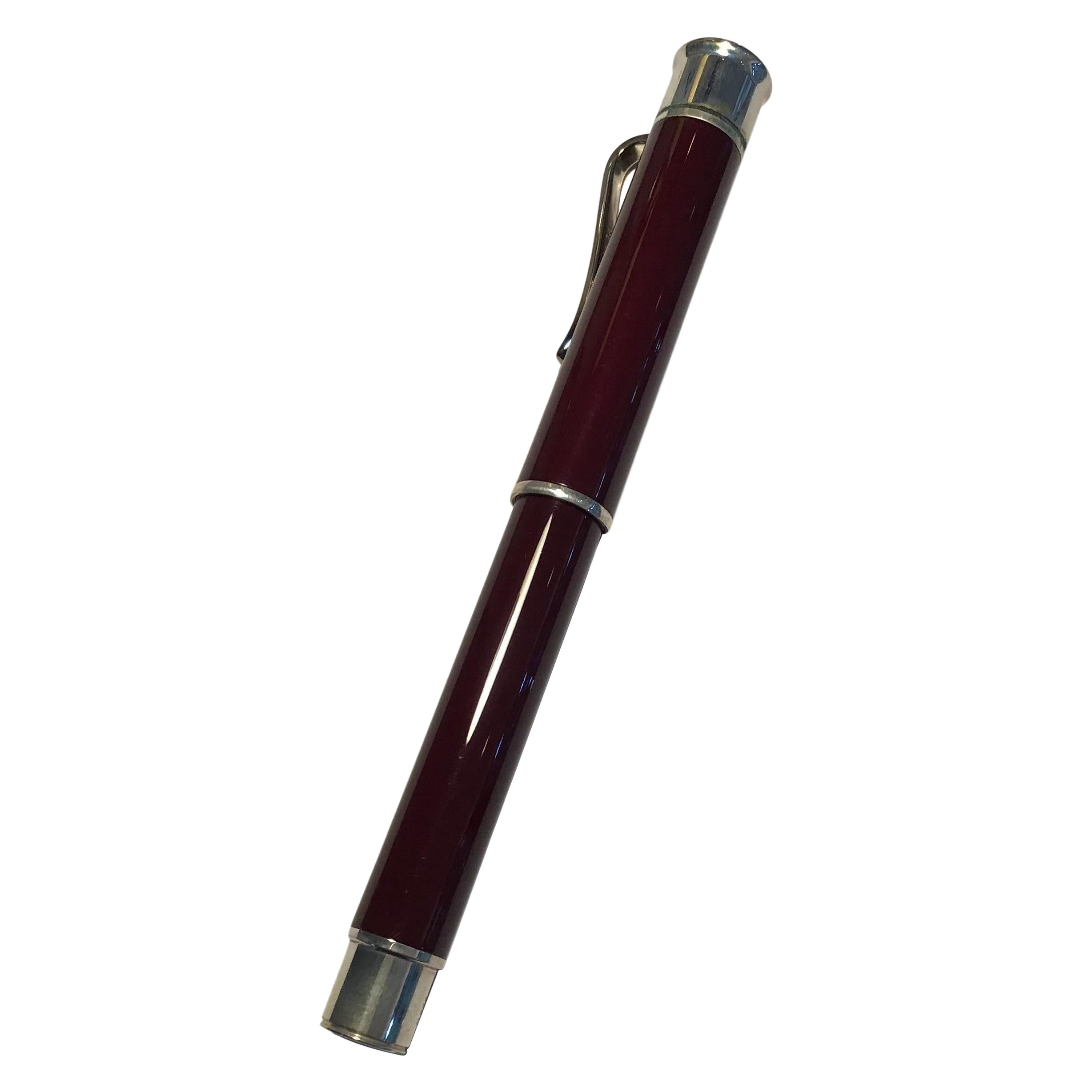 Repousse Sterling Silver Fountain Pen at 1stDibs