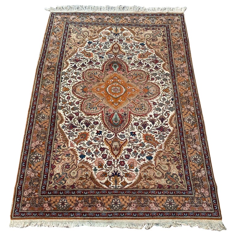 Beautiful Vintage Turkish Kayseri Rug For Sale at 1stDibs