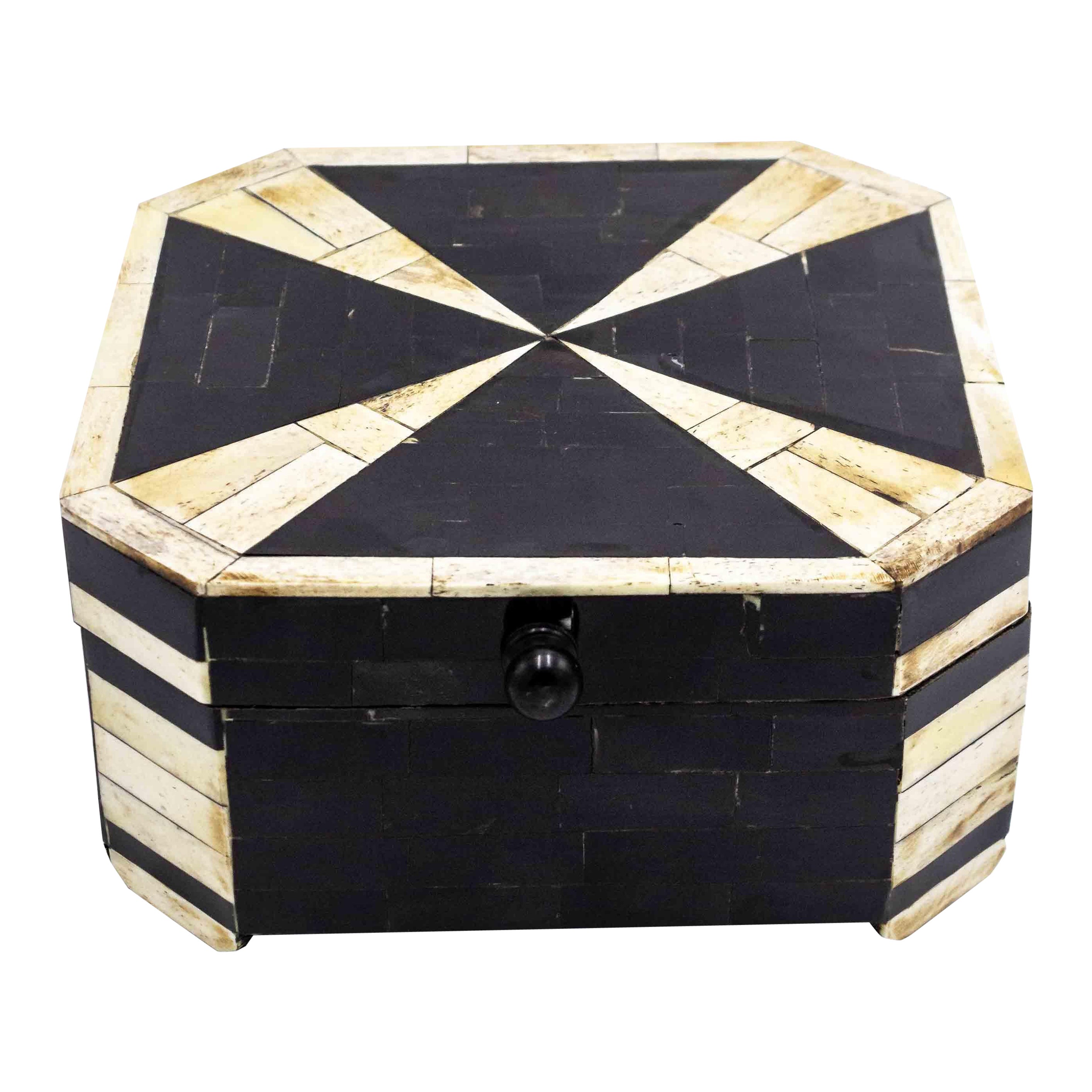 Geometric Brass Box at 1stDibs