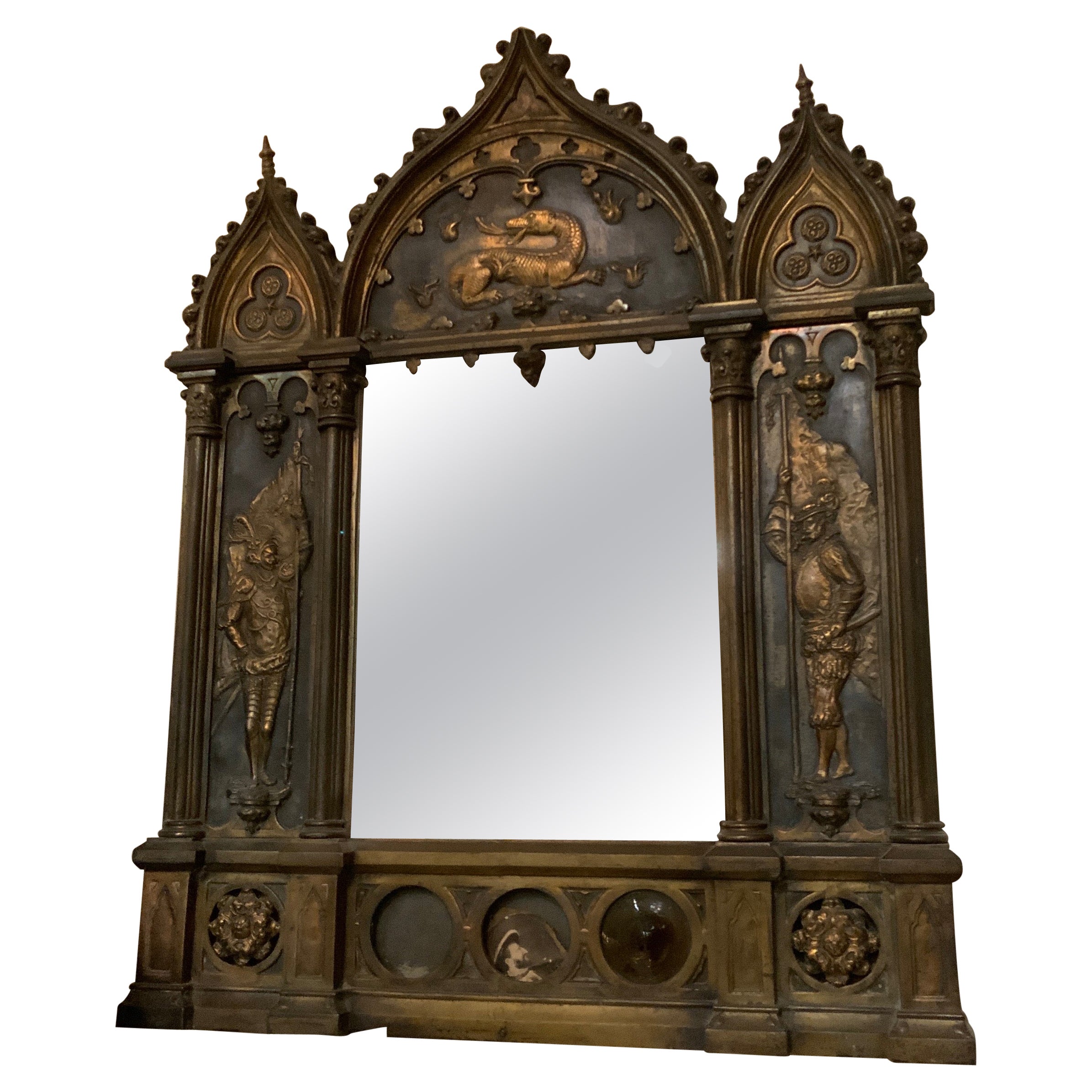 19th Century Gothic Mirror at 1stDibs