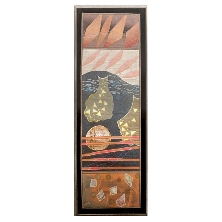 Modern Signed Abstract Textile / Mixed Media on Cloth For Sale at 1stDibs