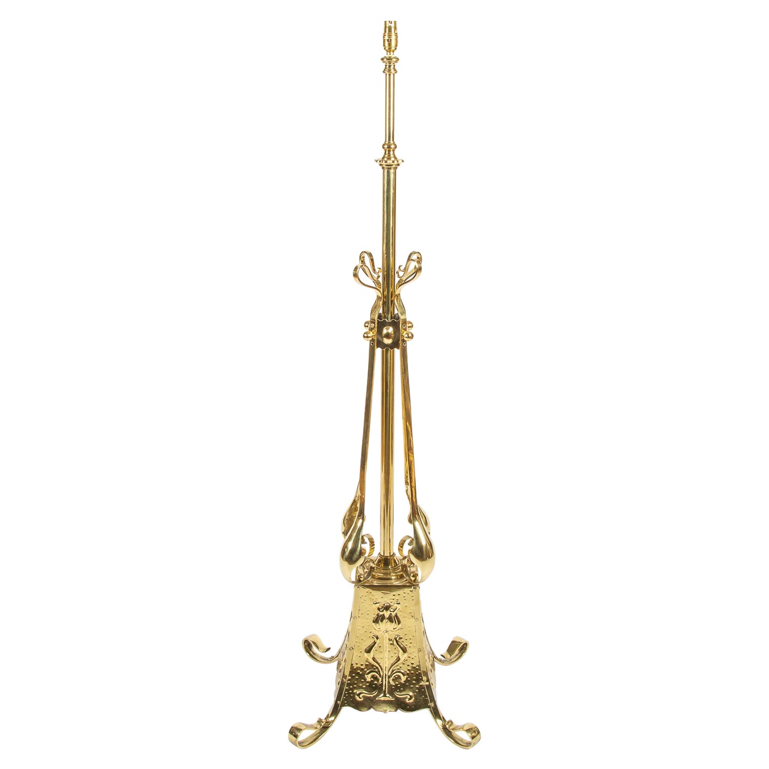 Edwardian Brass Standard Lamp at 1stDibs | edwardian floor lamp ...