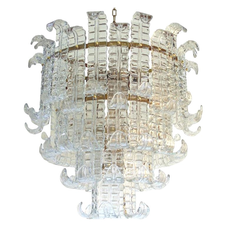 Large Felci Murano Glass Chandelier For Sale at 1stDibs
