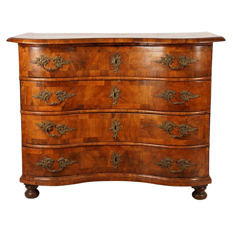 German Walnut and Parquetry Commode at 1stDibs