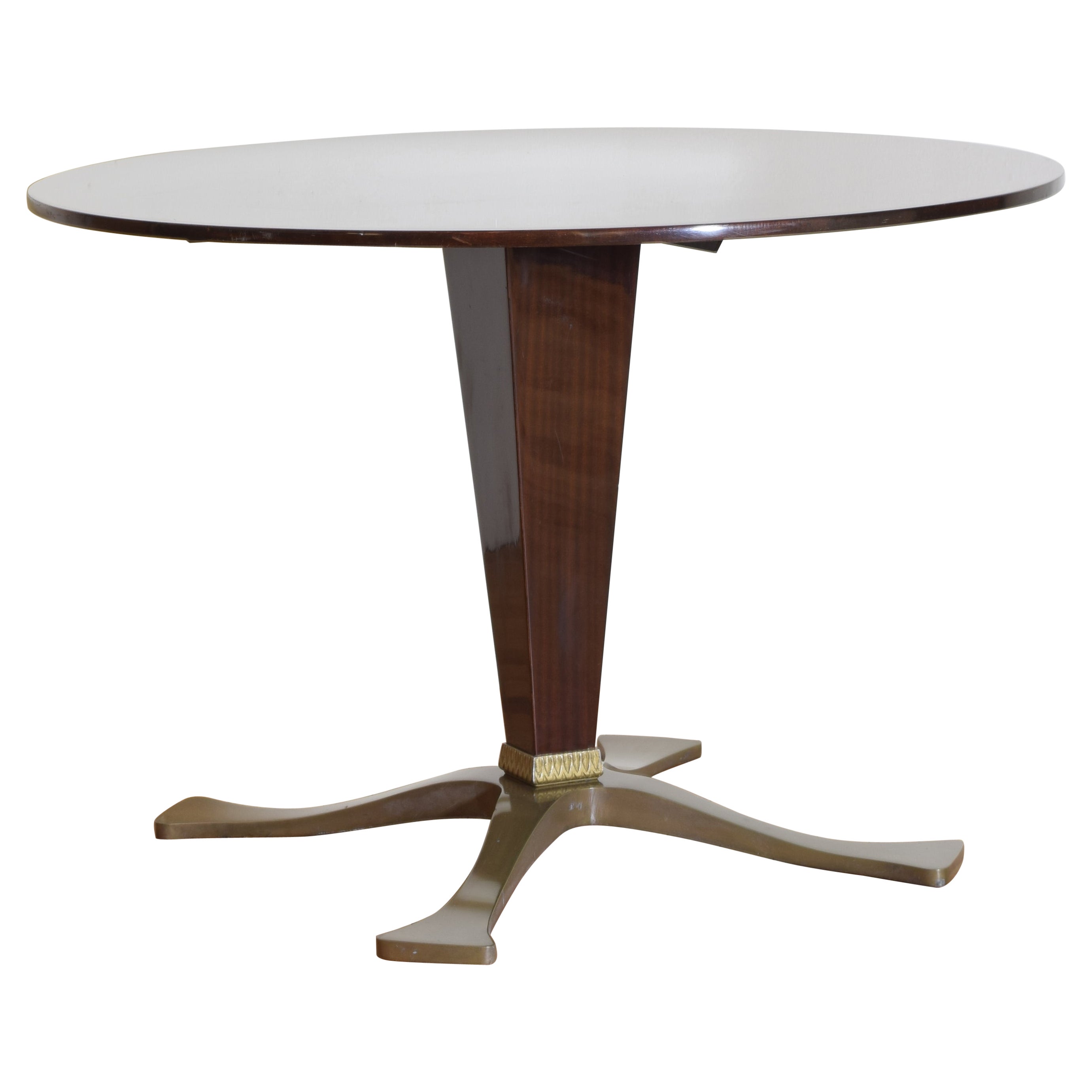 Danish mid century modern rosewood pedestal oval dining table. at 1stDibs