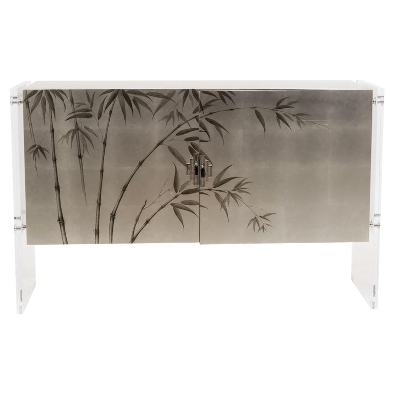Contemporary Silver Painted Commode For Sale at 1stDibs