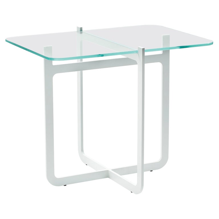Clip Coffee Table High, Welded Lacquered Metal and Glass by Nendo For ...
