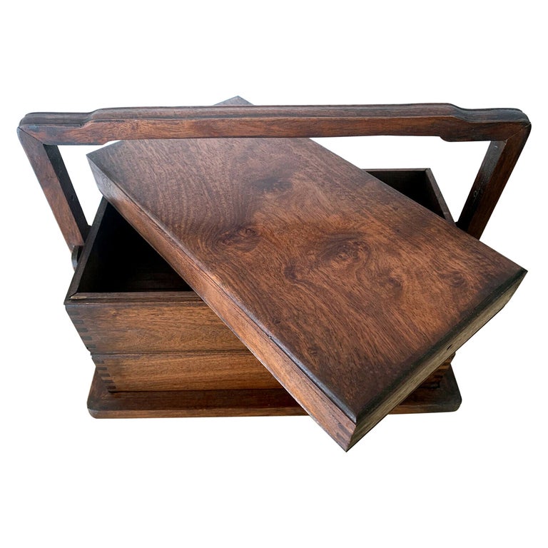 Chinese Huanghuali Stacked Wood Box For Sale at 1stDibs