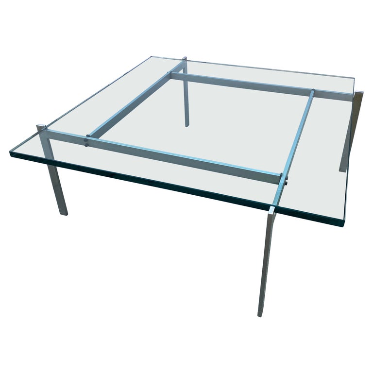 Poul Kjaerholm PK61 Glass Coffee Table at 1stDibs