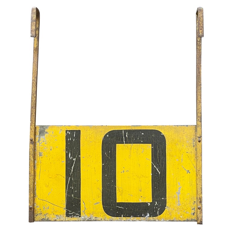 Vintage Swiss Two Sided Train Signal Sign For Sale at 1stDibs