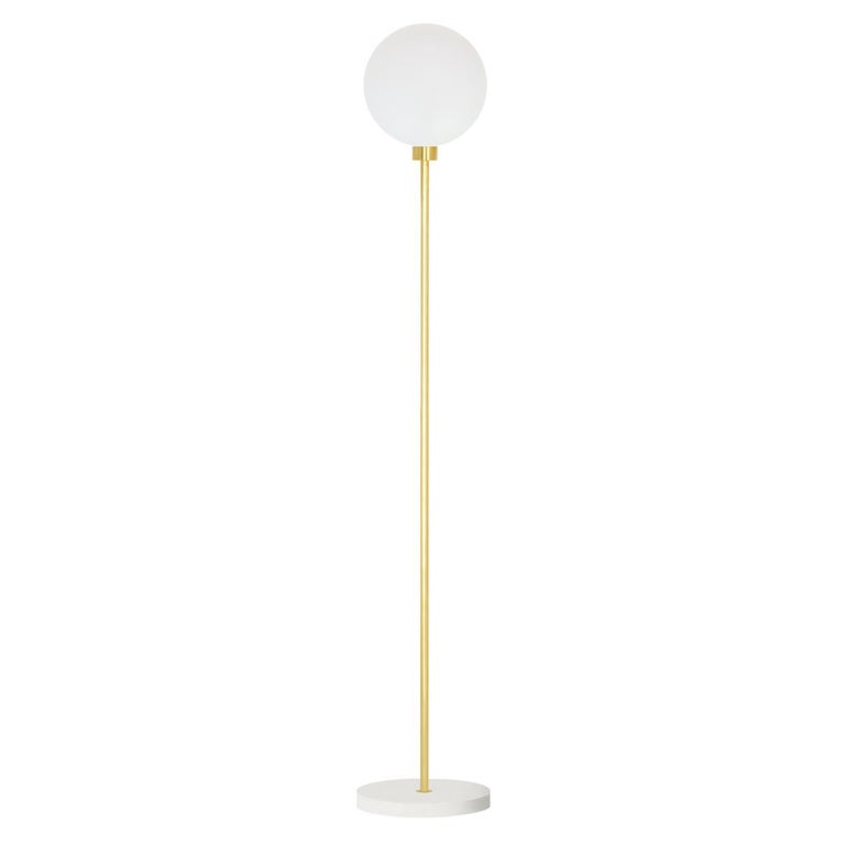 Brass/White Marble Verti Floor Light by Atris For Sale at 1stDibs