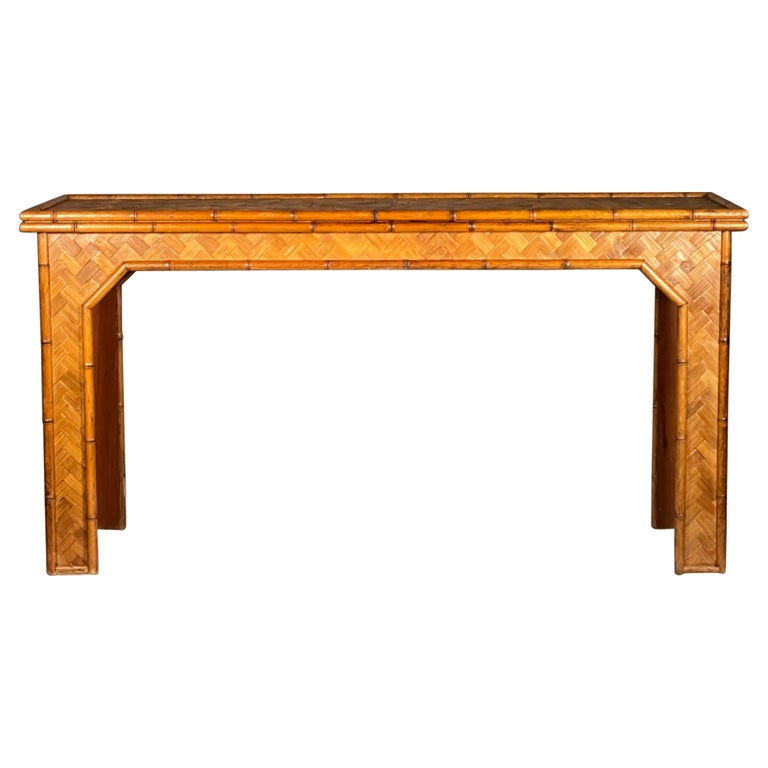 Unusual Bamboo Console Table For Sale at 1stDibs