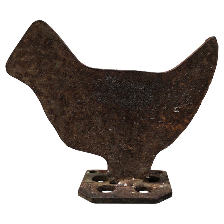 Vintage Cast Iron Chicken Boot Scraper For Sale at 1stDibs