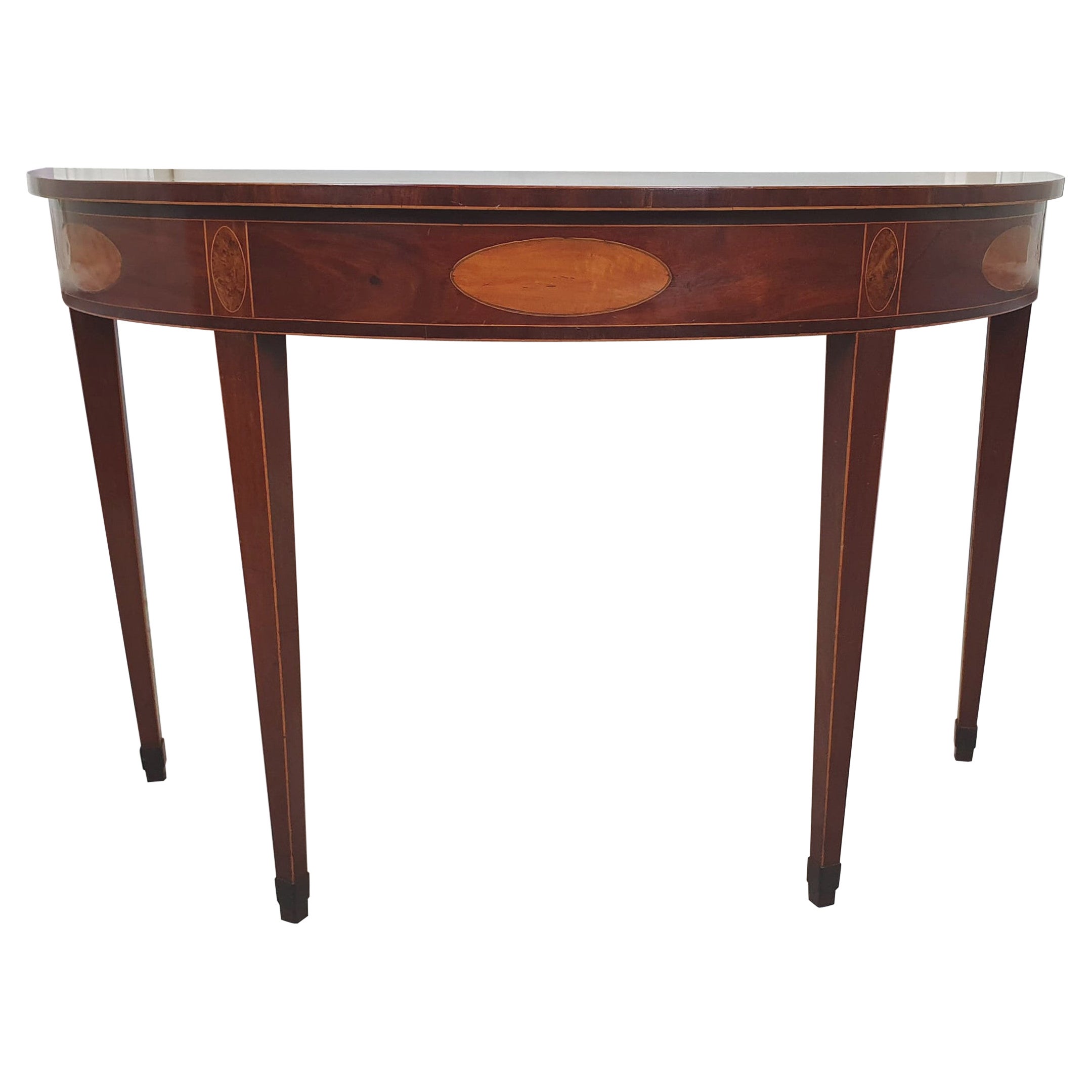 19th Century French Large Scale White-Washed Demi-Lune Console For Sale ...