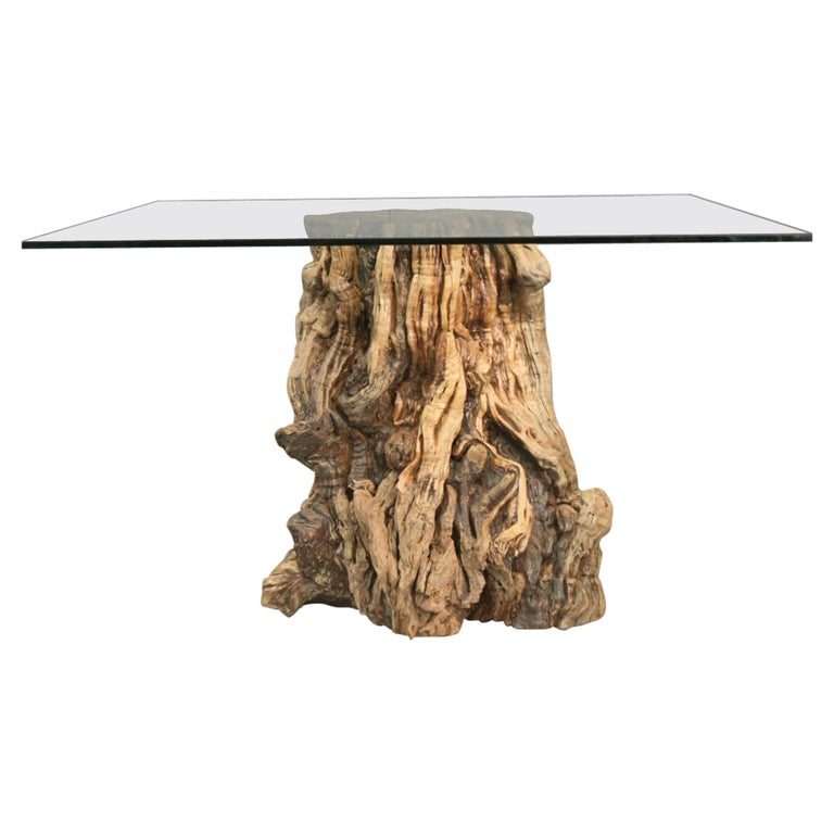 California Pepper Tree Wood Stump Side Table or Coffee Table For Sale ...
