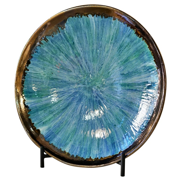 New Hand Made and Unique Ceramic Plate Blu Color For Sale at 1stDibs ...