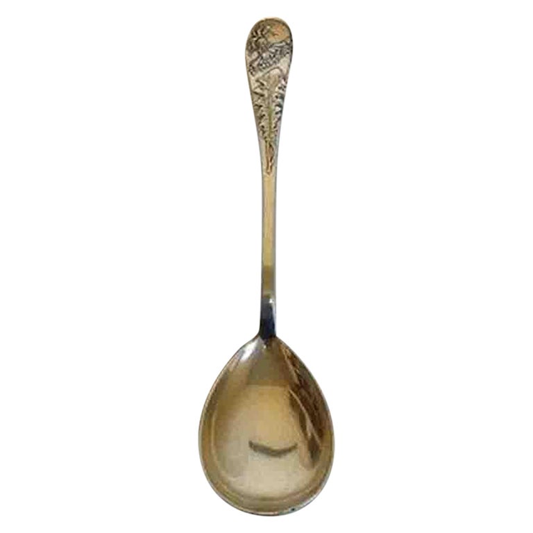 Silver Serving Spoon Art Nouveau For Sale at 1stDibs