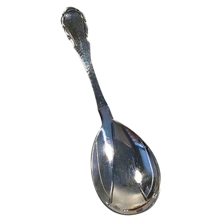 Danish Silver Serving Spoon For Sale at 1stDibs