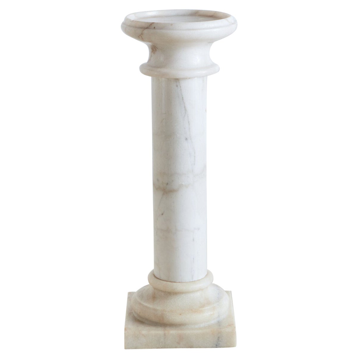 Square Cube Marble Base with Beveled Edge Corners Cocktail or End Table ...