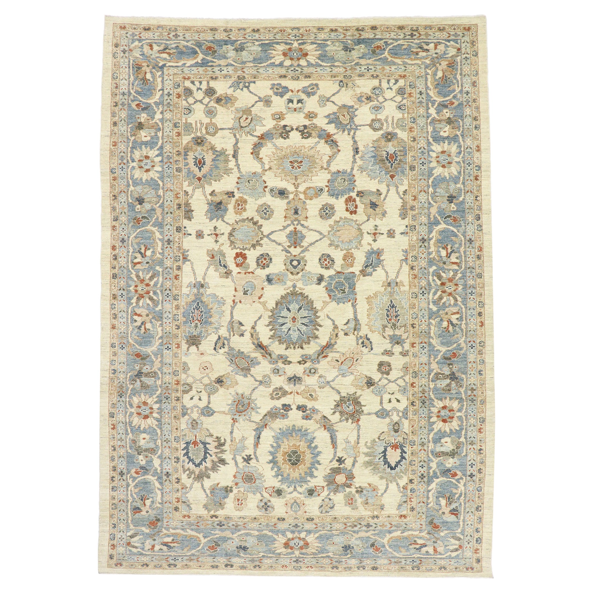 New Contemporary Persian Sultanabad Rug with Modern Transitional Style ...