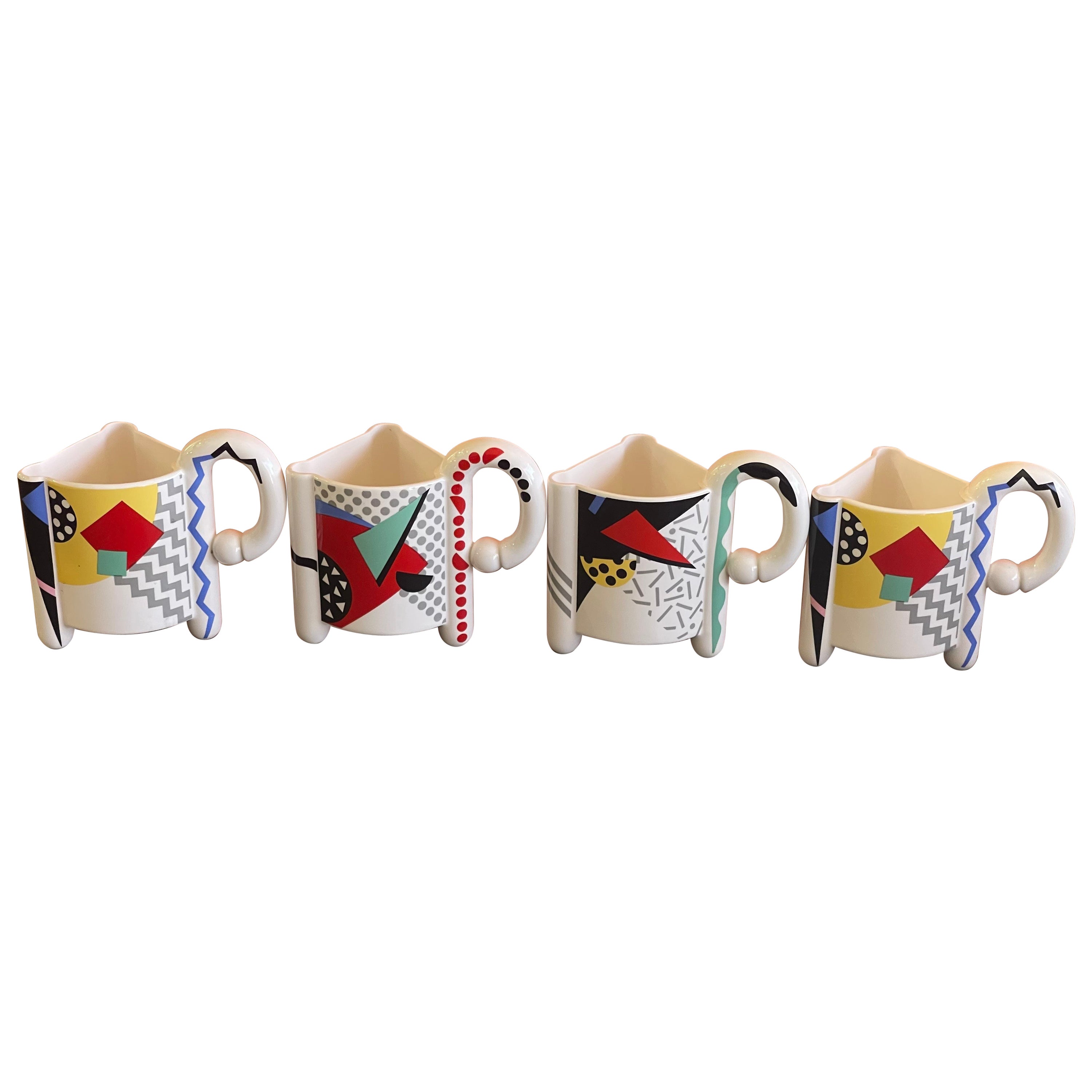 Set of Hasami Porcelain Mugs, Gloss Blue at 1stDibs