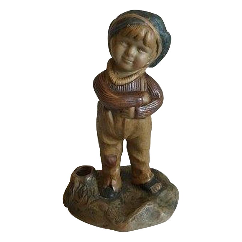 Antique Swedish Terracotta "Elof" Boy Figurine by Christian Eriksson ...