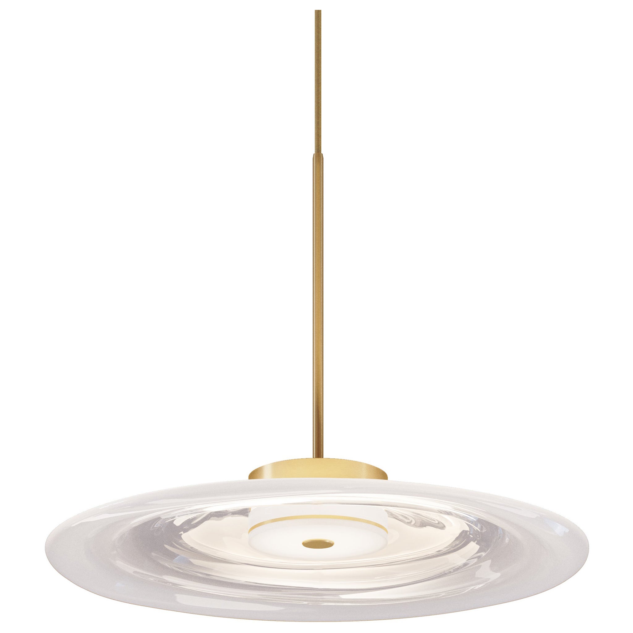 ‘Liquid Pendant Amber’ Yellow Gradient Glass and Satin Brass Ceiling ...