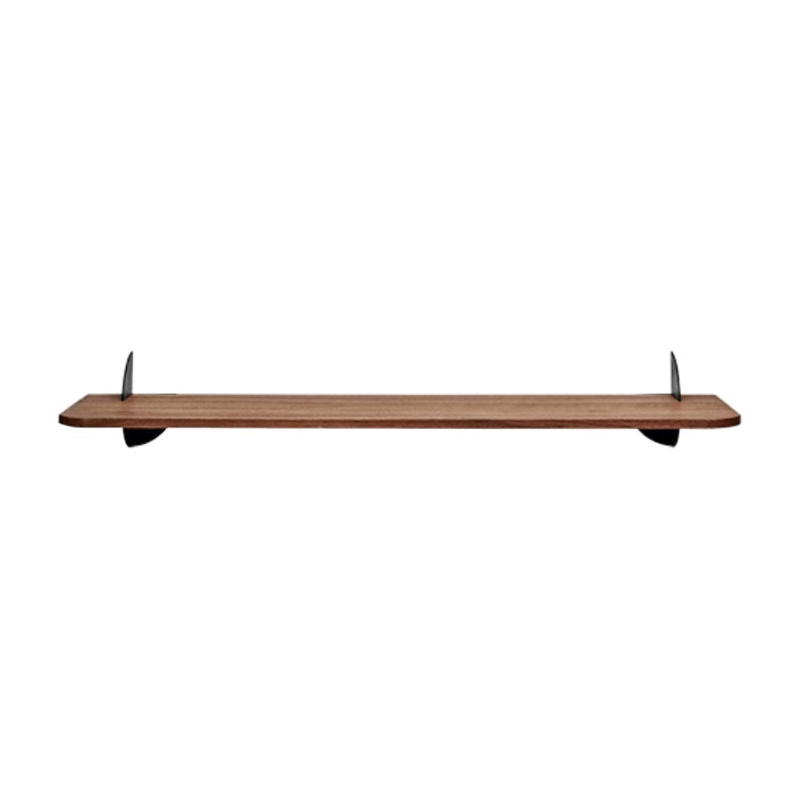 Small Walnut and Steel Minimalist Shelf For Sale at 1stDibs