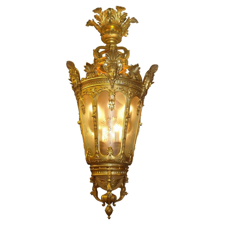 Magnificent Russian Giltwood Lantern For Sale at 1stDibs