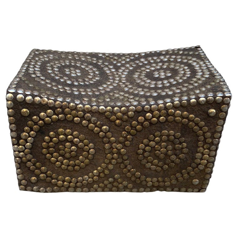 Andrianna Shamaris African Royalty Studded Stool For Sale at 1stDibs