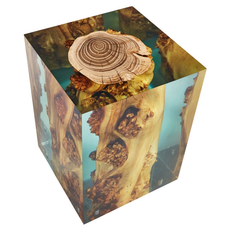 Epoxy Resin Stool, Unique Stump Stool, Ready to Ship For Sale at 1stDibs