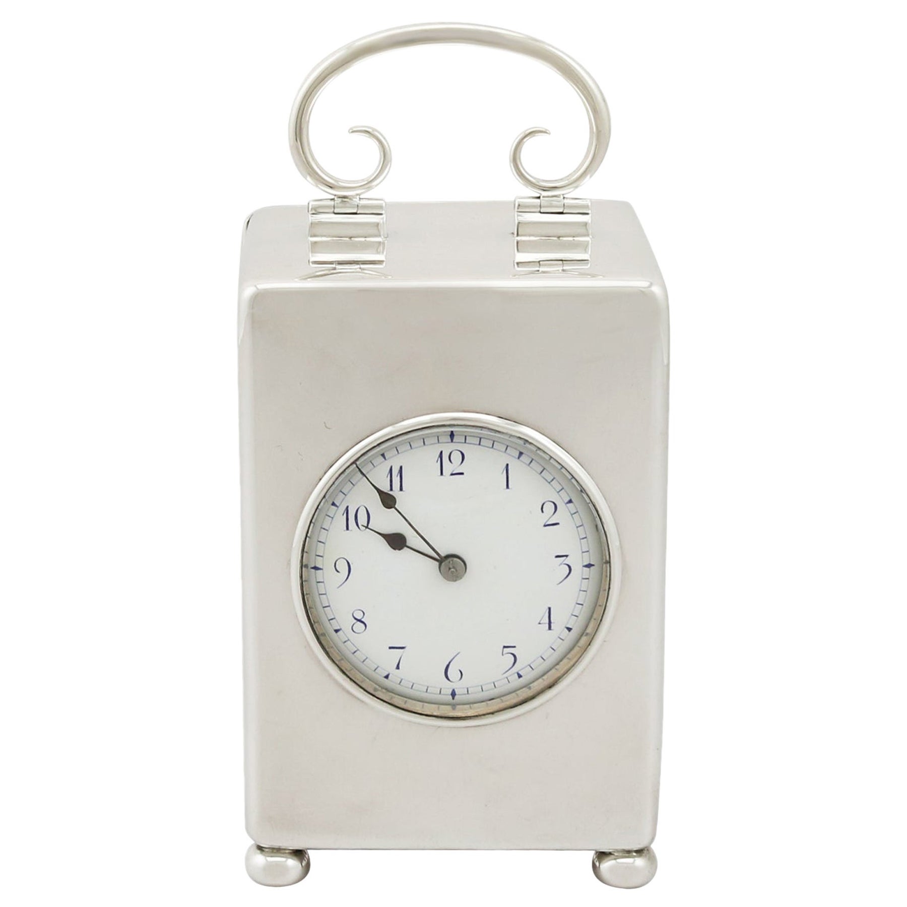 Victorian Antique Sterling Silver Chiming Repeater Clock from 1899 For ...