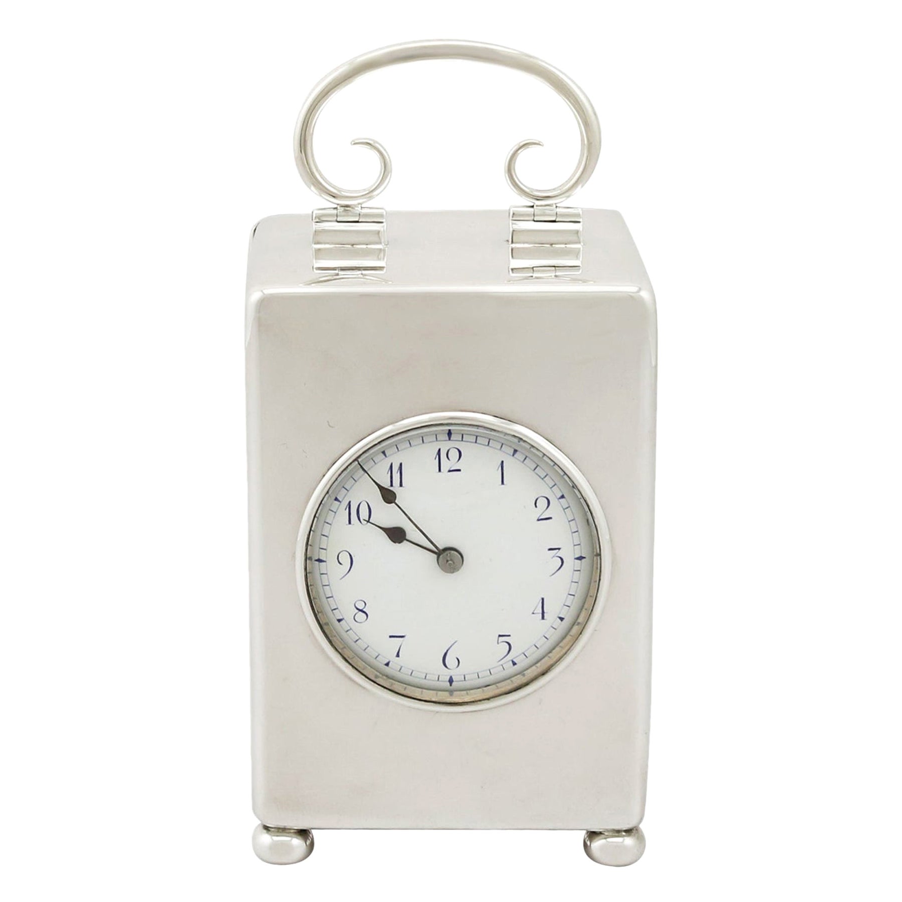 Silver Novelty Perpetual Desk Calendar and Clock at 1stDibs