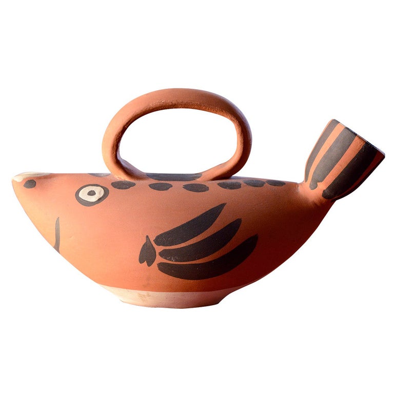 Pablo Picasso Madoura, "Fish Subject" Pitcher, Edition Madoura, 1952 at ...