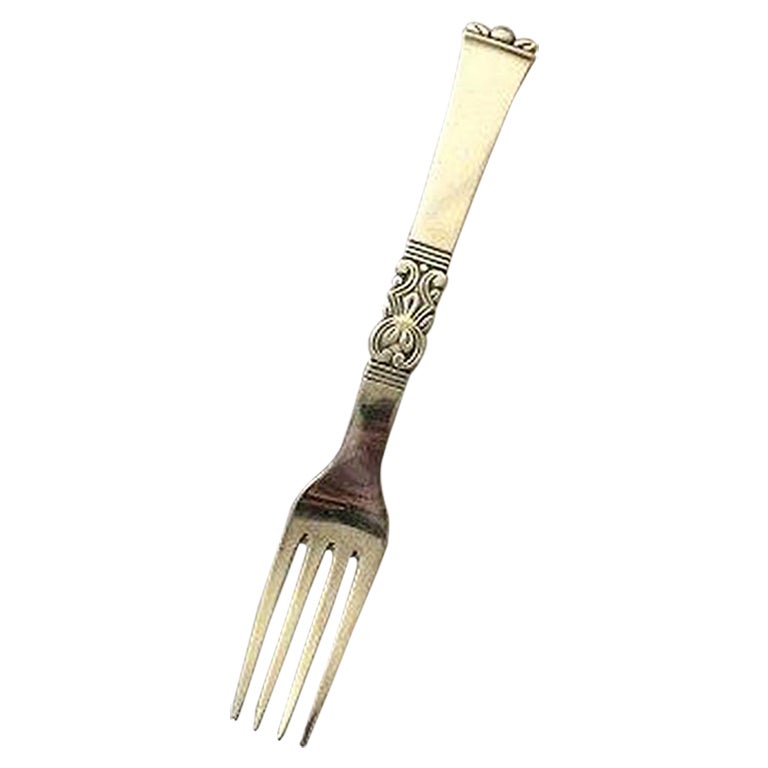 Rigsmønstret Silver Lunch Fork Frigast For Sale at 1stDibs