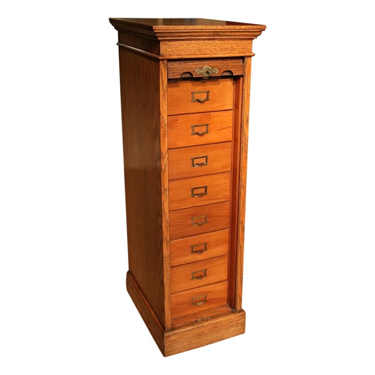 Oak Filing Cabinet at 1stDibs